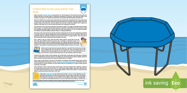 EYFS Ages 0-2 Large Activity Trays: Seaside (teacher made)