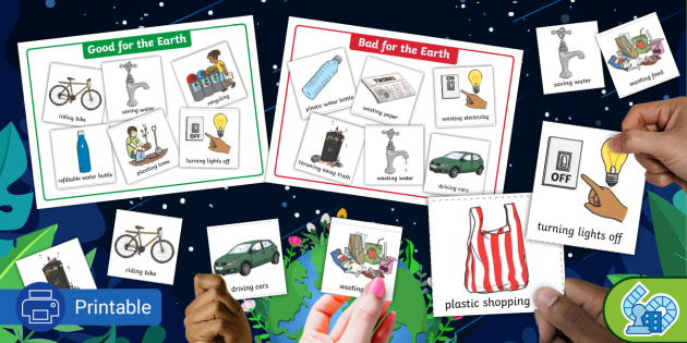 Earth Day Sorting Game - Earth Day Activities - Sorting Mats