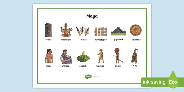 Maya Civilisation Word Mat (teacher made)
