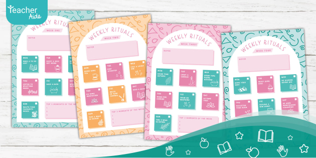 Weekly Rituals Pack | Confetti Theme | Teacher Aides