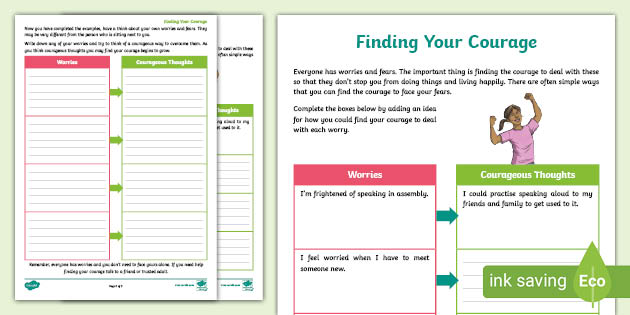 Finding Your Courage Activity - PSHCE and Wellbeing - KS2