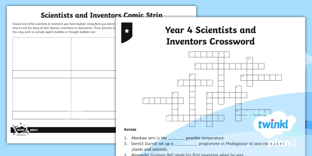 Science: Scientists and Inventors Year 4 Unit Home Learning Tasks
