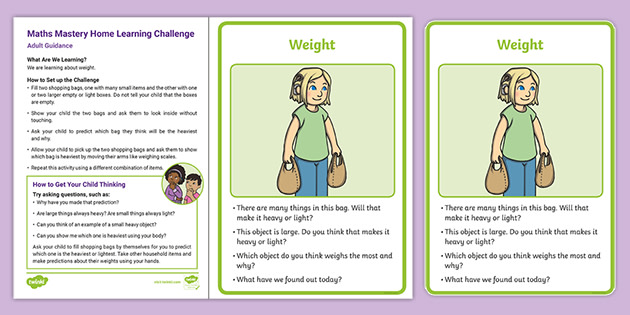 👉 EYFS Maths Mastery Weight Home Learning Challenge 👉 EYFS Maths Mastery Weight Home Learning Challenge