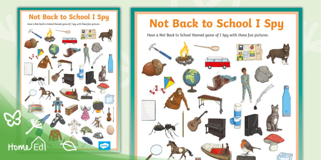 Not Back to School I-Spy (teacher made)