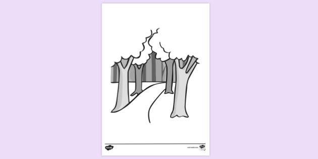 FREE! - Path in Woods Colouring | Colouring Sheets