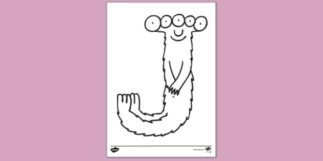 FREE! - Letter 'J' Colouring | Colouring Sheets