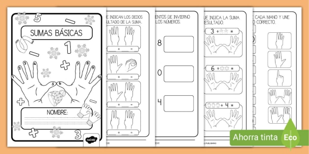 Cuadernillo: Sumas básicas - El invierno
