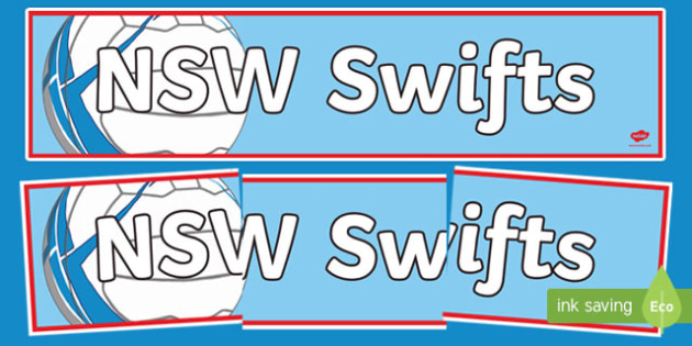 NSW Swifts Netball Display Banner-Australia (teacher made)