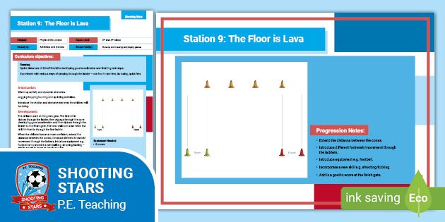 FREE! - PE Station 9 3rd/4th Class (teacher made)