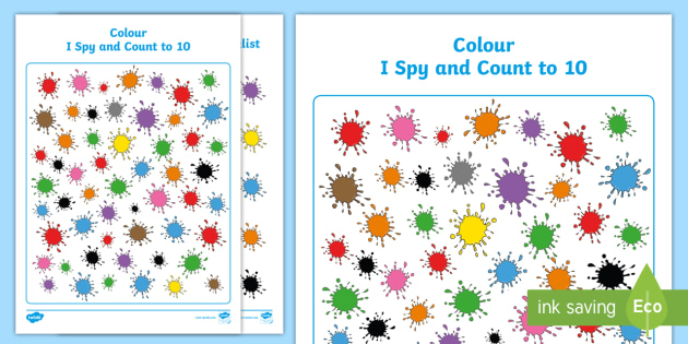 Colours I Spy and Count Activity to 10 (teacher made)