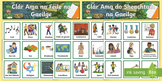 Visual Timetable for 'Seachtain Na Gaeilge' Display Pack Gaeilge