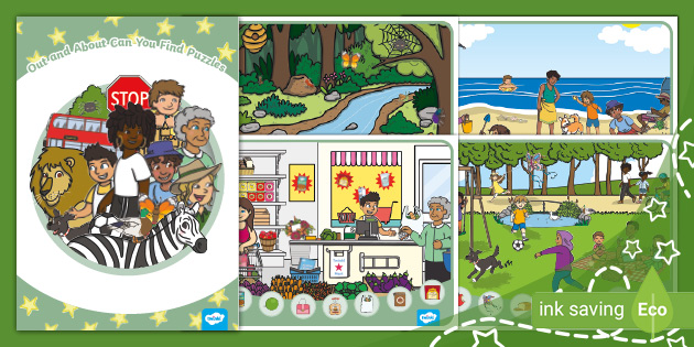 Activity Booklet - Out and About Can You Find? Puzzles