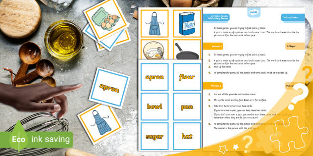 Let's Make a Pancake! Matching Puzzle Game (teacher made)