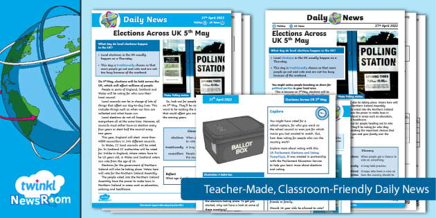 UK Local Elections 2022 KS2 Reading Comprehension (7-11)