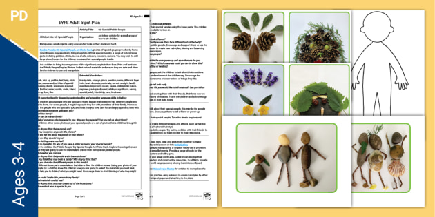 EYFS My Special Pebble People Adult Input Plan and Pack