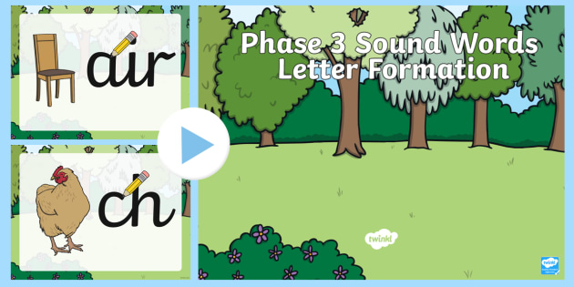 Phase 3 Sound Words Letter Formation PowerPoint