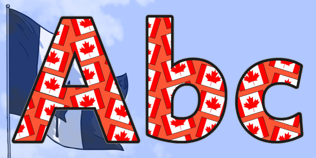 FREE! - Canada Themed Size Editable Display Lettering