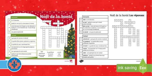 Christmas-themed French worksheets for intermediate level