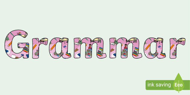 👉 Grammar Display Title Display Lettering (teacher made)