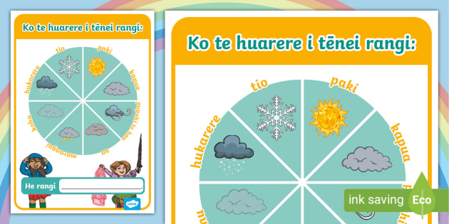 Today's Weather Display Chart - Te Reo Māori (teacher made)