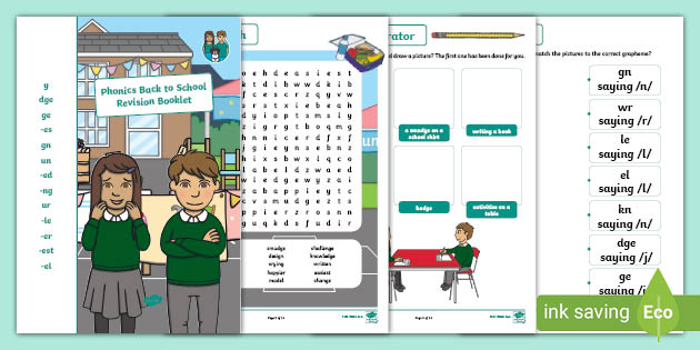 Back to School Phonics Level 6 Revision Booklet 1