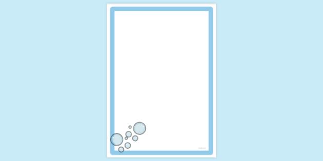 FREE! - Bubbles Page Border | Page Borders (Teacher-Made)