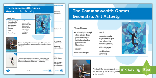 The Commonwealth Games Geometric Art Activity (teacher made)