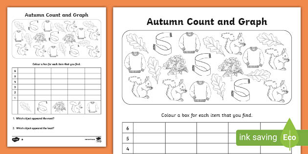 Autumn Count and Graph Activity (teacher made)