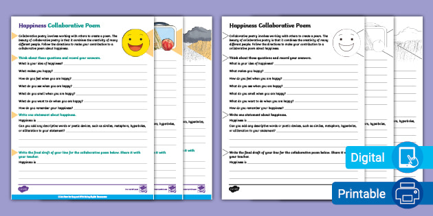 Collaborative poetry Activity | Twinkl USA Resources