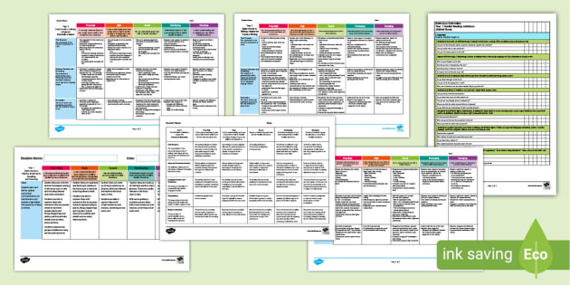 Year 1 Assessment Rubrics Pack Ι Literacy Assessment