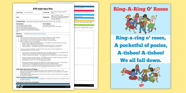 Ring-A-Ring O' Roses Parachute Activity - EYFS Resource Pack