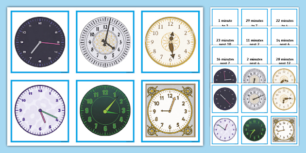 Telling Time Matching Cards | twinkl.ca