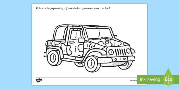 FREE! - Initial j Sound Production Colouring Sheet