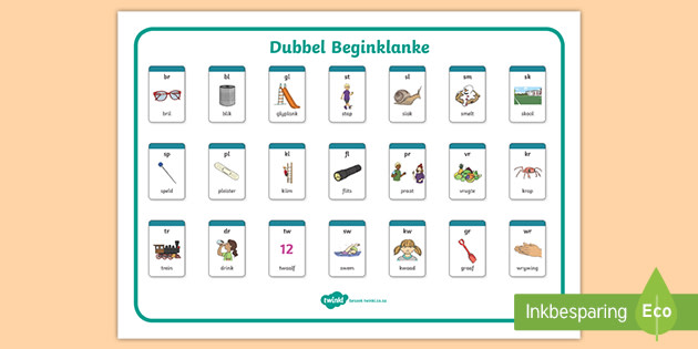 Dubbel Beginklanke Woordmat (teacher made)