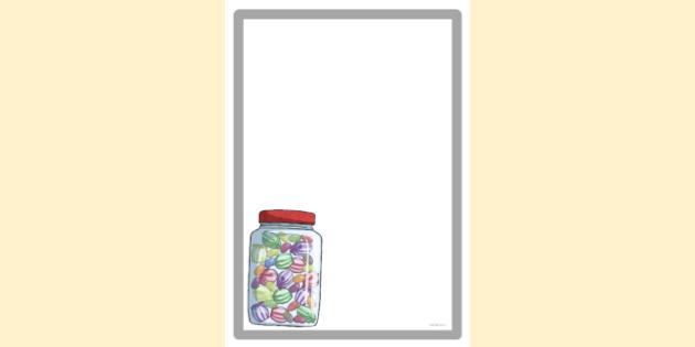 FREE! - Sweets Border | Page Borders | Twinkl (teacher made)