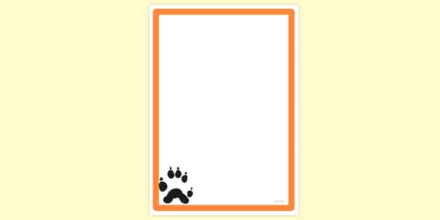 FREE! - Otter Paw Page Border | Page Borders | Twinkl