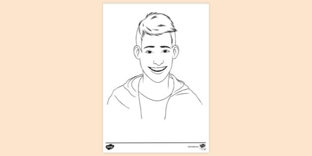 FREE! - Happy Boy Smiling Colouring | Colouring Sheet