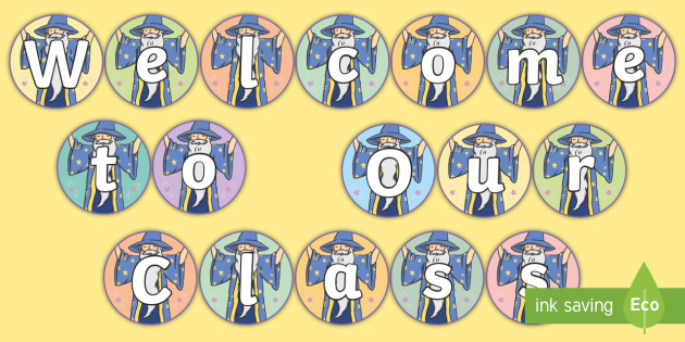 Welcome to Our Class Wizard Display Cut-Outs (teacher made)
