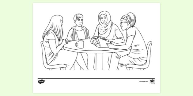 FREE! - PCR Meeting Colouring Sheet | Colouring Sheets