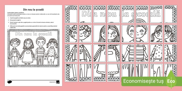 Lucrare colectivă: Înapoi la școală – Desene de colorat