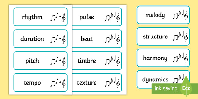 Music Vocabulary Cards - Music Literacy Primary Resources
