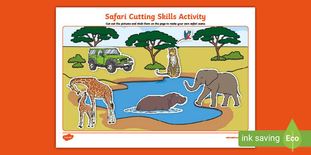 Safari Cutting Skills Activity (teacher made)