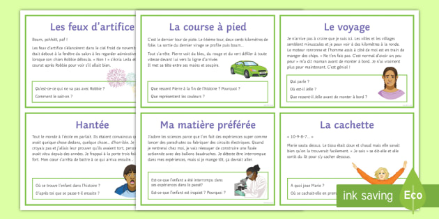 Inference Challenge Cards French (teacher made)