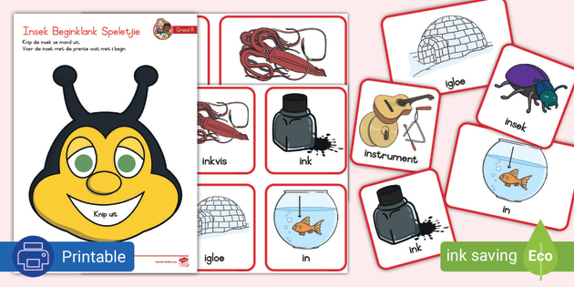 Speletjie Voer die Insek Beginklank I (teacher made)