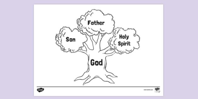 FREE! - The Holy Trinity Tree Colouring | Colouring Sheets