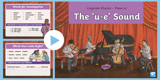 Linguistic Phonics Phase 4c 'u-e' Sound PowerPoint