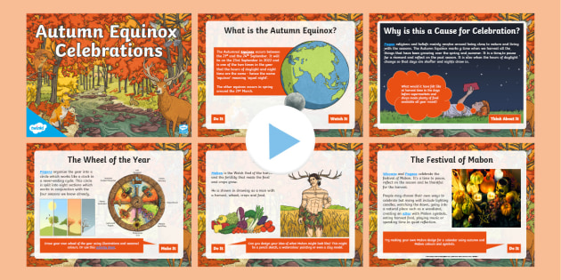 KS2 Autumn Equinox Mabon Festivals PowerPoint - Seasons & RE