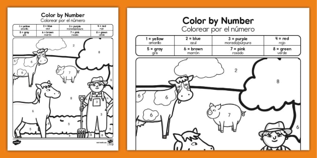 Numbers Numeros Y Colores En Ingles Numbers In Spanish Color By Code
