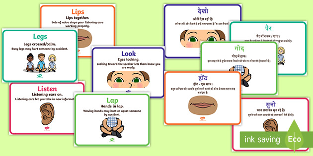 5 Ls of Listening for Everyone - LKG-UKG (English/Hindi)