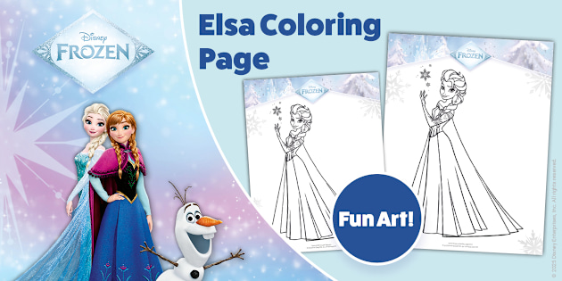 frozen elsa coloring sheet